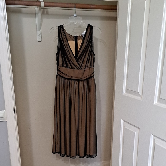 Newport News | Dresses | Vintage Black And Tan Cocktail Dress | Poshmark